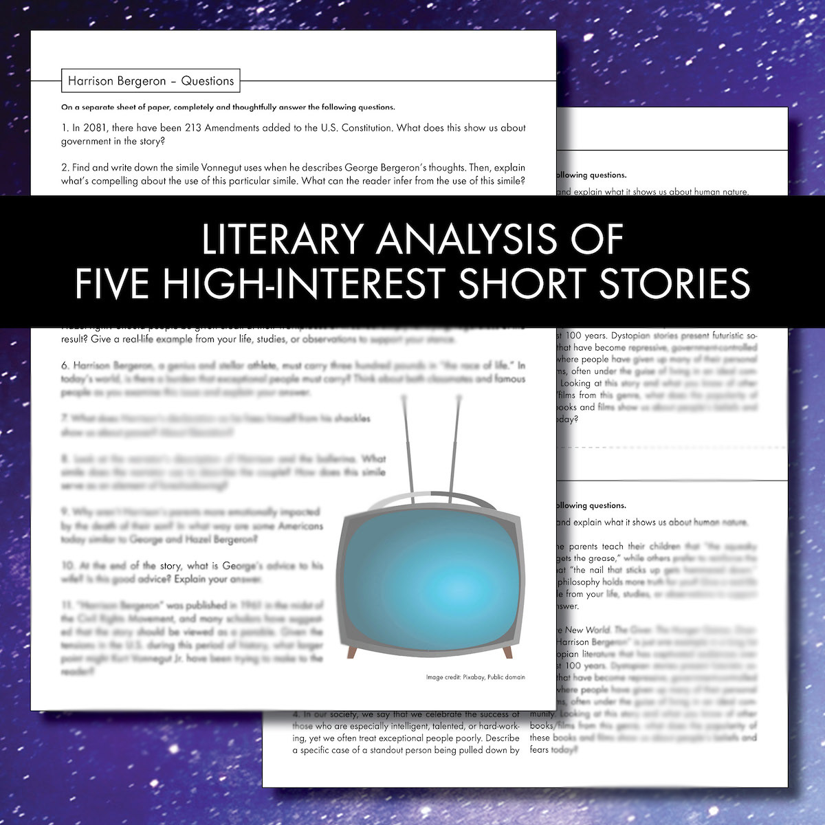 Science Fiction Bundle, Sci Fi Short Stories & Movie Analysis PDF ...